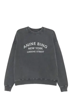 ANINE BING Logo-print Sweater - Grey