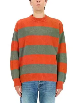 AMISH Striped Sweater - Orange