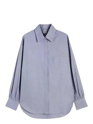 Aspesi Long Sleeve Shirt With Chest Pocket - Blue