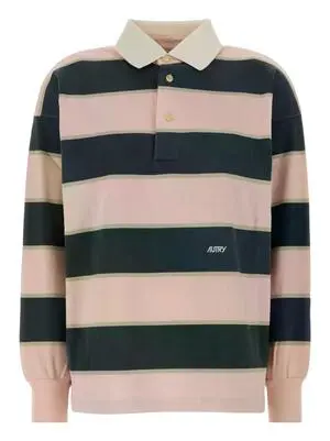 AUTRY Striped Polo Top - Pink