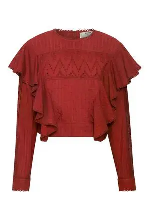 ONETEASPOON Victoria Ruffled Blouse - Red