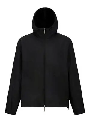 Herno Hooded Zip-up Jacket - Black