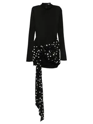 David Koma Knot-embellished Dress - Black