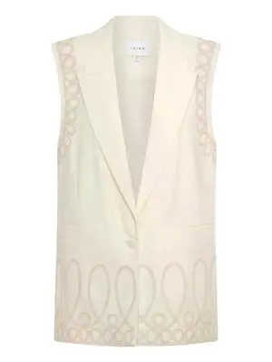 IXIAH Embroidered Waistcoat - Neutrals