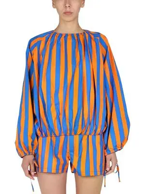 SUNNEI Striped Gathered Top
