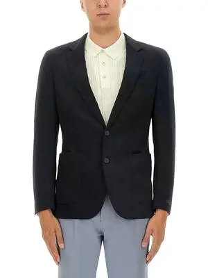 BOSS Notched-lapel Button Jacket - Blue