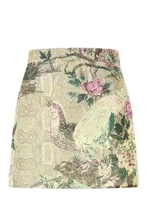 ROBERTO CAVALLI Floral-Motif Mini Skirt