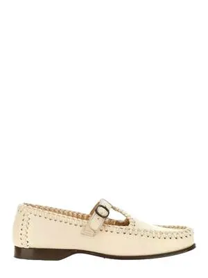 Hereu Buckle Detail Loafers - Neutrals