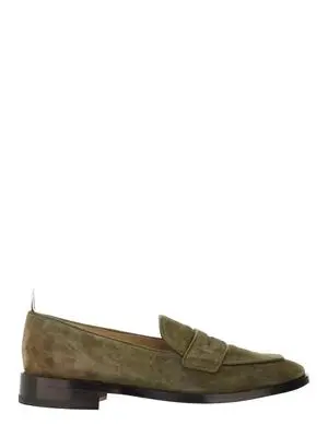 Thom Browne Suede Penny Loafers - Green