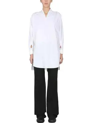 Raf Simons Buttoned Long-sleeved Blouse - White