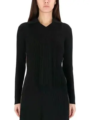 Paul Smith Collared Ribbed Knitwear - Black