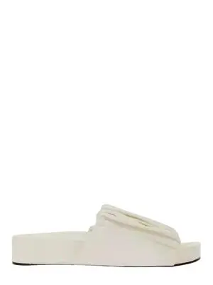 JIL SANDER Ruched Detail Sandals - Neutrals