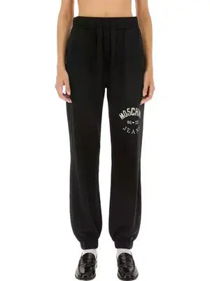 Moschino Drawstring Logo Trousers - Black