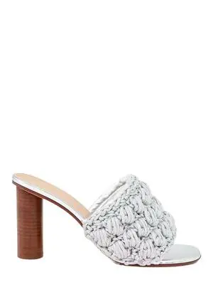 JW Anderson 90mm Braided Heeled Sandals - Silver