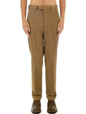 PT TORINO Straight-leg Tailored Trousers - Brown