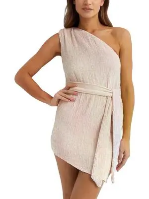 Retrofete Ella Sequin Embellished Mini Dress - Neutrals