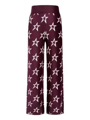 Perfect Moment Chalet Merino Wool Knitted Pant - Burgundy