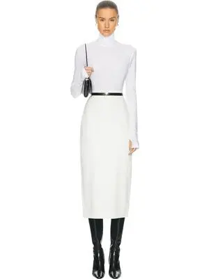 Norma Kamali Long Sleeve Turtleneck Bodysuit - Snow White