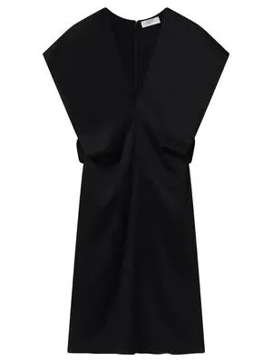 Stella McCartney V-neck Midi Dress - Black
