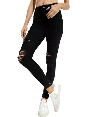 SEROYA Distressed Five-Pocket Jeans