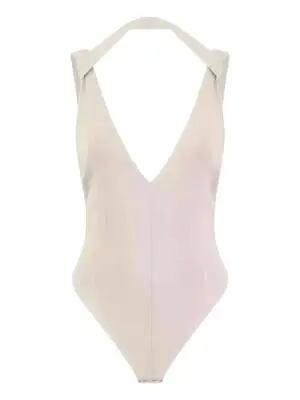 Gauge81 Mezi Deep V-neck Bodysuit - Neutrals