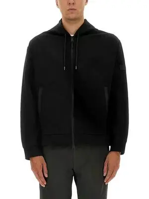 Premiata Zip-up Cotton Hoodie - Black