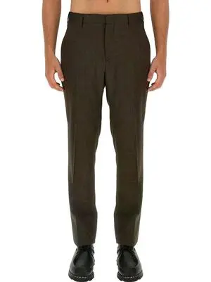 Brioni Pienza Press-crease Trousers - Brown