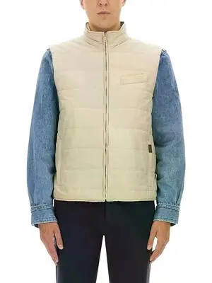 FAY Quilted Zipped Gilet - Neutrals