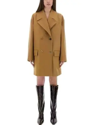 Moschino Double-breasted Coat - Brown