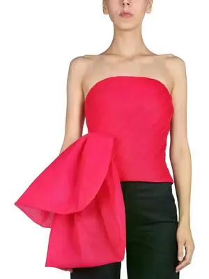 ANOUKI Strapless Top With Bow Detail - Pink