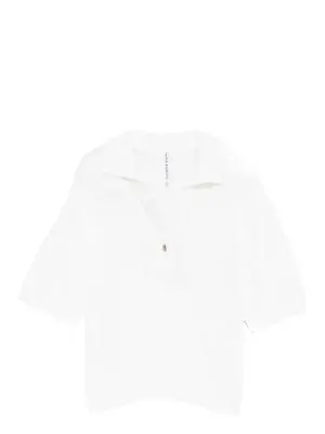 Liviana Conti Sally Button Polo Shirt - White