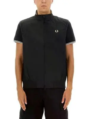 Fred Perry Laurel Wreath Zip-up Gilet - Black