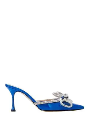 MACH & MACH Pointed Crystal-Bow Mules