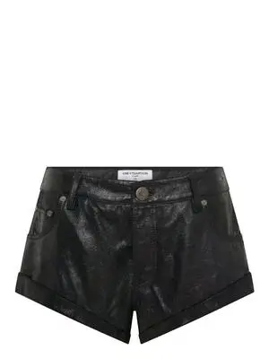 ONETEASPOON Leather Cuffed Shorts