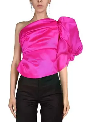 ANOUKI One-shoulder Puff-sleeve Top - Pink