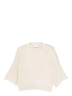 NUDE Zip-detail Wool Top - Neutrals