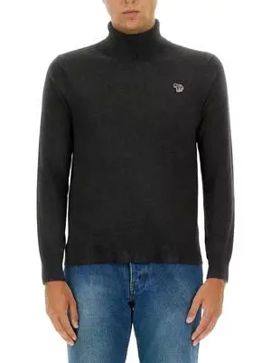 Paul Smith Zebra Turtleneck Sweater - Grey