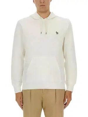 Paul Smith Zebra-detail Hoodie - Neutrals