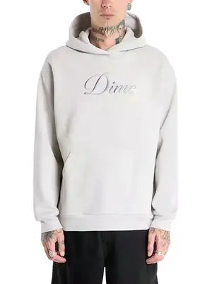 DIME Cursive-logo Hoodie - Neutrals