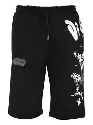DISCLAIMER Graphic-print Bermuda Shorts - Black