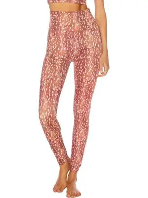 Beach Riot Piper Printed Leggings Brown