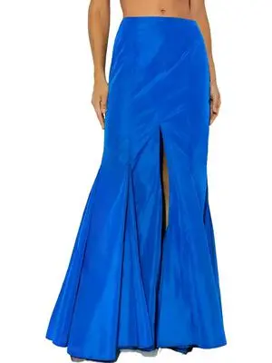 Cult Gaia Jori Slit Flared Maxi Skirt - Blue