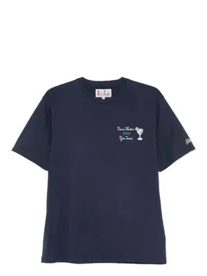 MC2 SAINT BARTH Embroidered T-shirt - Blue