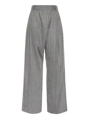 GANNI Striped Pattern Trousers - Grey