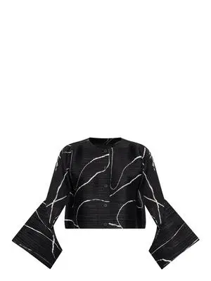 Issey Miyake Pleated Cardigan - Black
