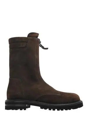 Giorgio Armani Suede Ankle Boots - Brown