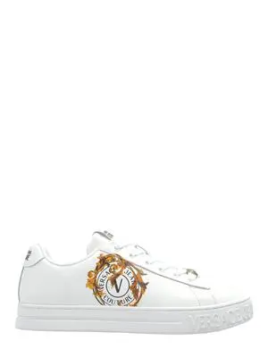 Versace Sports Shoes With Printed Logo - White