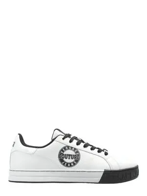 Versace Printed Logo Sneakers - White