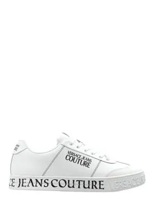 Versace Logo Printed Sneakers - White