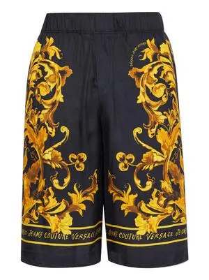 Versace Barocco Print Shorts - Black